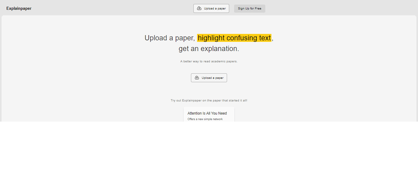 ExplainPaper - AI Tool for Understanding Research Papers - aifinder.info